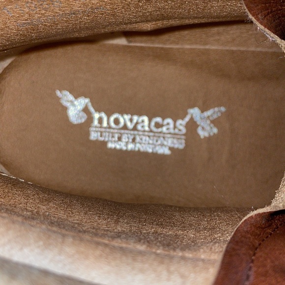 Novara | Shoes | New Novacas Brown Leather Tie Front Wedge Ankle Boots ...